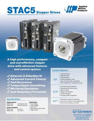 Applied Motion Products Stac5 Datasheet PDF