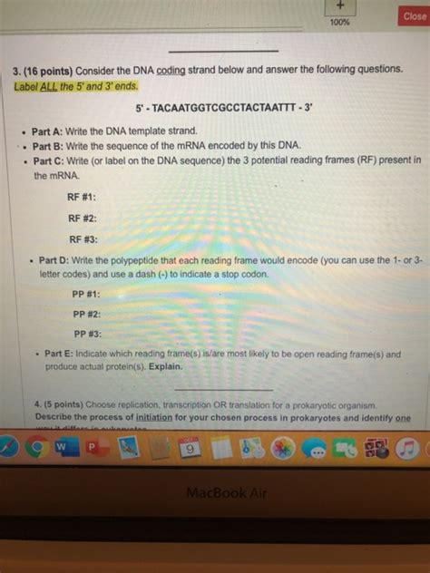 Solved Close Points Consider The DNA Coding Chegg Com