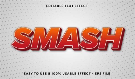 Premium Vector Smash Editable Text Effect