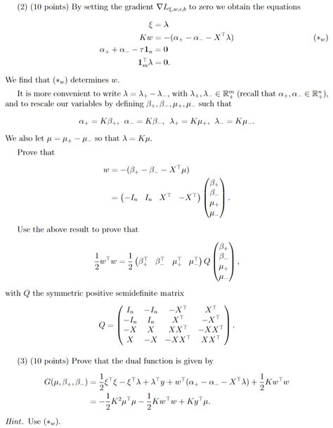 Recall That Elastic Net Regression Is The Following Chegg