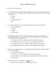 Practice Midterm Exam Doc Practice Midterm Exam Section One Theory And Concepts In A