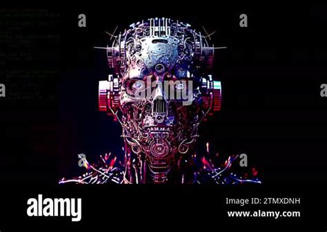 Stop Ai Symbol With Distorted And Glitch Effect Seamless And Loopable 3d Rendering Prohibition