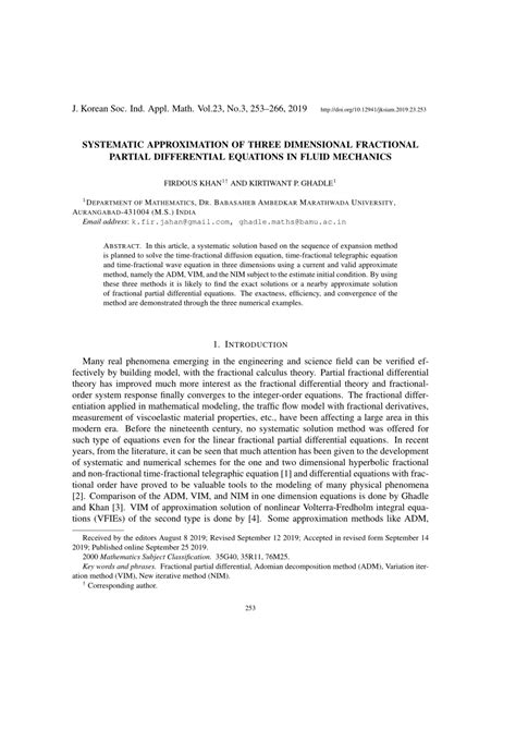 Pdf Systematic Approximation Of Three Dimensional Fractional Partial Differential Equations In