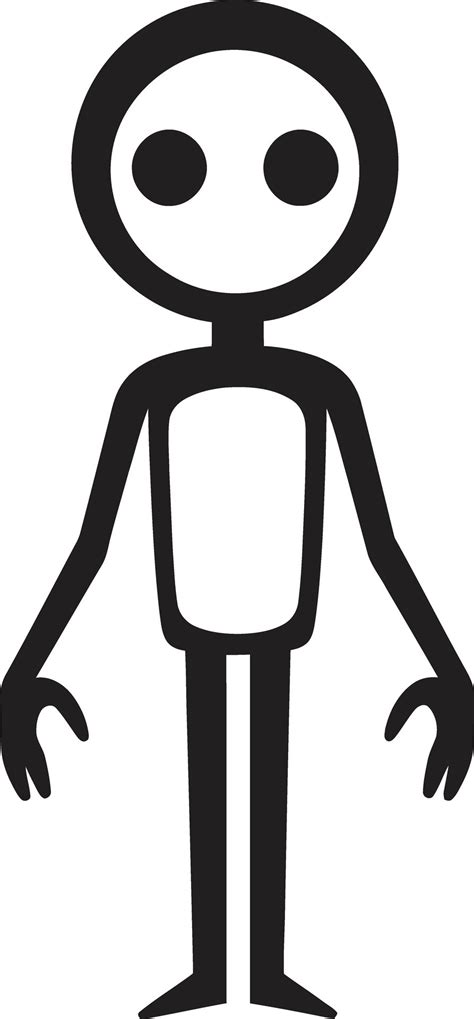 Cartoon Charisma Stylish Logo Design Featuring Stickman In Black