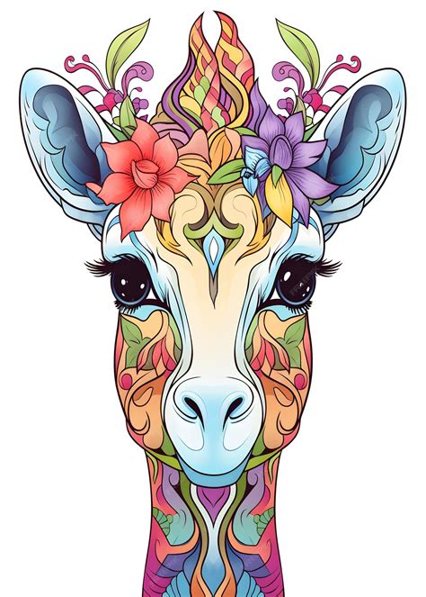 Giraffe Coloring Page Giraffe Line Art Coloring Page Giraffe Outline