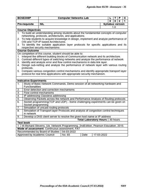 Bcse308p Computer Networks Lab Lo 10 67 Bcse308p Pdf Internet Protocol Suite Computer Network