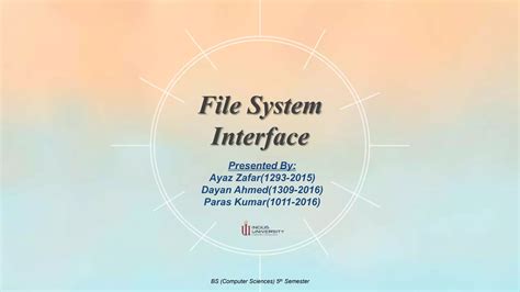 File System Interface Ppt