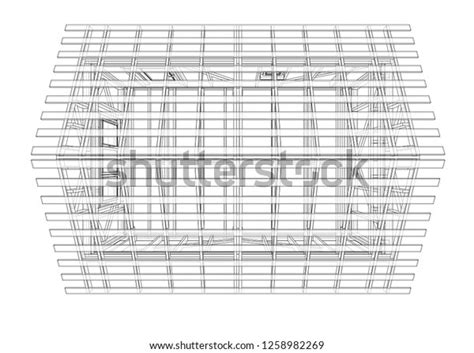 Private House Sketch Vector Rendering 3d Stock Vector Royalty Free