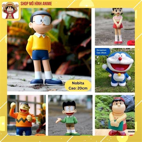 Mô Hình Nhân Vật Doraemon Nobita Chaien Xeko Xuka Jaiko Cao 23cm