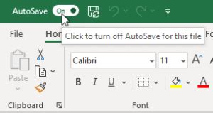 How To Turn Off Autosave In Excel