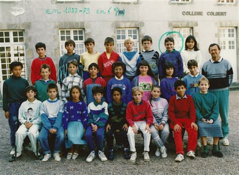 Photo De Classe Classe De 6è D De 1988 Collège Colbert Copains Davant