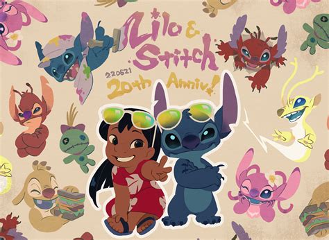 Stitch Lilo Pelekai Angel Reuben Sparky And 2 More Lilo Stitch Drawn By Ukata Danbooru
