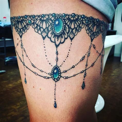 Garter Tattoos On Thigh Designs Ideas And Meaning Tattoos For You