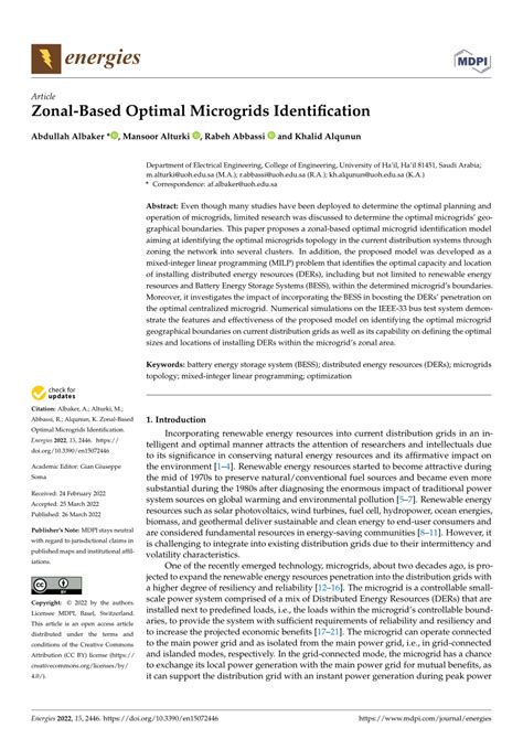 Pdf Zonal Based Optimal Microgrids Identification