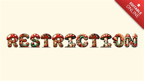 Restriction Mushroom Alphabet Font Text Effect Generator