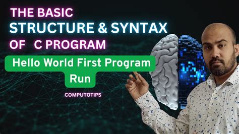Basic Structures And Syntax Of C Program Hello World First Program In
