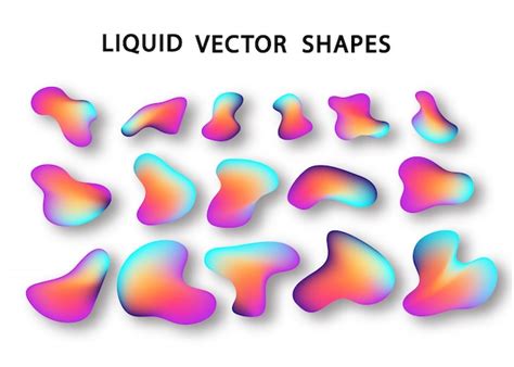 Premium Vector Liquid Gradient Shape Element