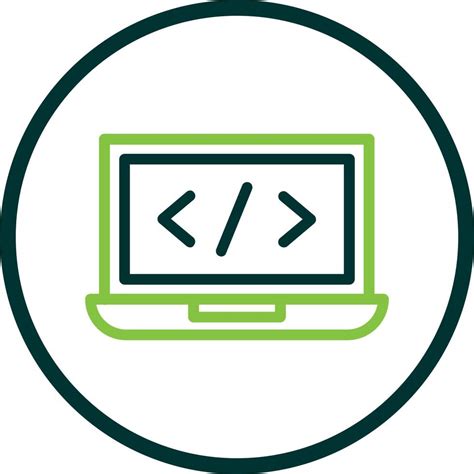 Laptop Code Vector Icon Design 14975390 Vector Art At Vecteezy