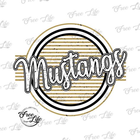 Mustangs Png Download Mustangs School Mascot Png Gold Mustangs