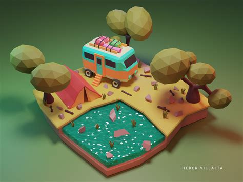 Low Poly Camp Day Finished Projects Blender Artists Community