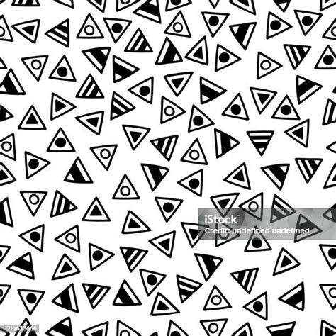 손으로 그린 낙서 삼각형 색칠 페이지와 추상 원활한 패턴 가리기에 대한 스톡 벡터 아트 및 기타 이미지 가리기 기하 도형