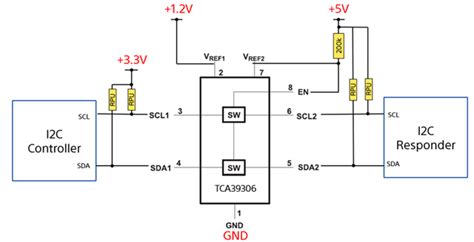 tca39306 vref1 scl1 sda1 pull up voltage interface forum