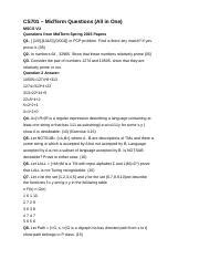 CS 701 Mid Term Docx CS701 MidTerm Questions All In One MSCS VU