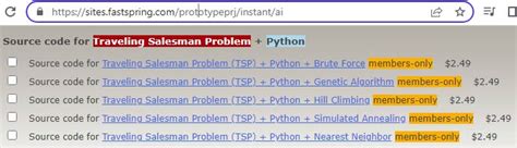 Prototype Project Source Code For All 5 Traveling Salesman Problem Python Prototype Projects