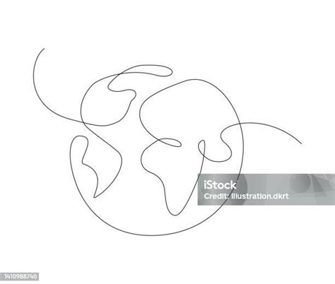 지구 한 줄 행성 연속 라인 글로브 라인 아트 벡터 윤곽선 세계 선에 대한 스톡 벡터 아트 및 기타 이미지 선 지구본