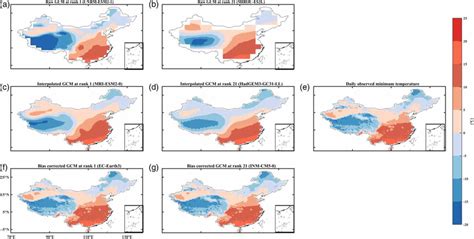 spatial patterns of mean minimum temperature from 1961 to 2014 of the
