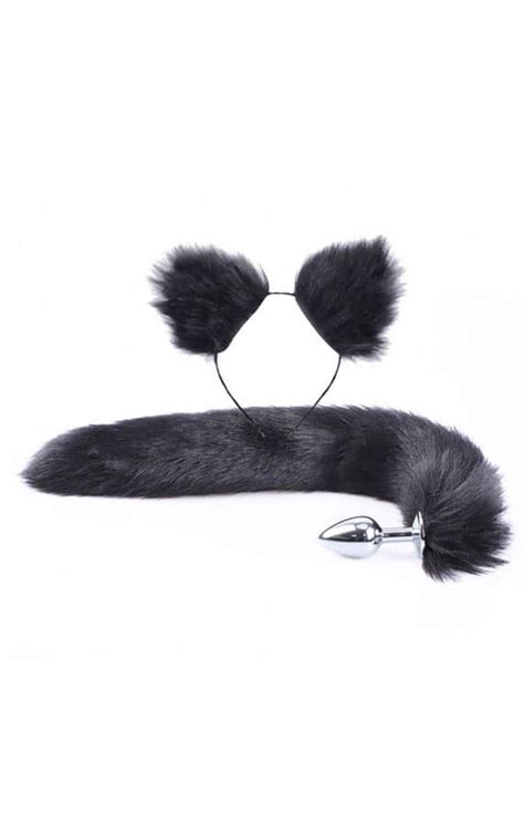 Бат плаг со опашка Црна боја Xxx Sex Shop Libido Skopje НАЈНИСКИ ЦЕНИ