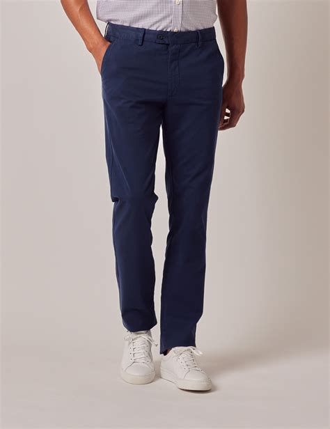 Organic Cotton Stretch Deep Navy Chinos Hawes And Curtis