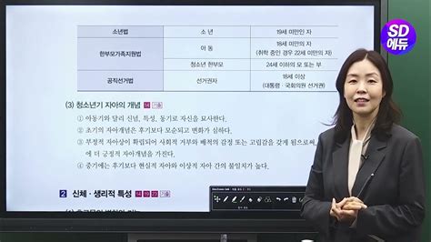 시대에듀 청소년상담사3급 청소년이해론 기본이론 1강 이지현t Youtube