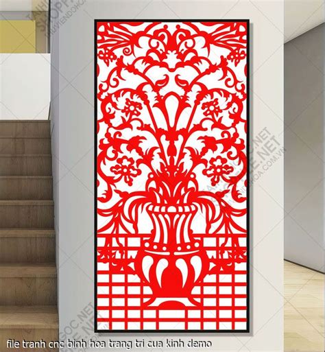 File Tranh Cnc Binh Hoa Trang Tri Cua Kinh File Tranh Cnc Binh Hoa Trang Tri Cua Kinh