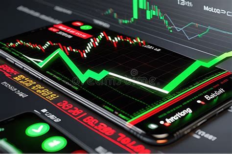 Dynamic Stock Trading Smartphone Displaying Buy And Sell Signals With