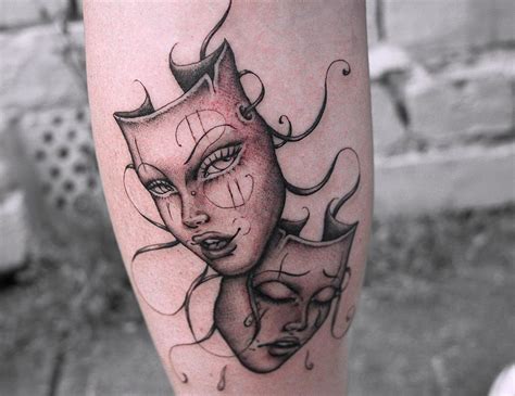 Drama Mask Tattoo Ideas At Sally Patrick Blog