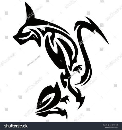 Tribal Wolf Tattoo Images Body Tattoos Stock Illustration Shutterstock