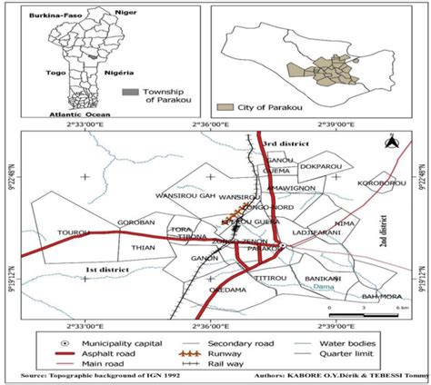Geographical Location Of The City Of Parakou Download Scientific Diagram
