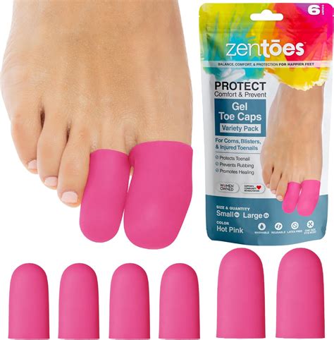Zentoes 6 Pack Gel Toe Cap And Protector Cushions And
