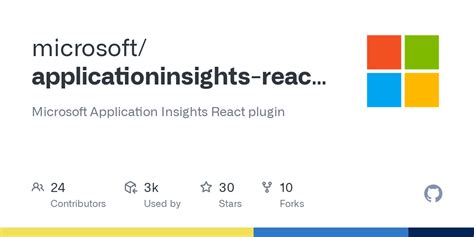 GitHub Microsoft Applicationinsights React Js Microsoft Application Insights React Plugin