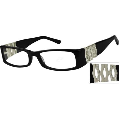 Black Rectangle Glasses 447021 Zenni Optical Womens Glasses Frames