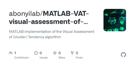Github Abonyilab Matlab Vat Visual Assessment Of Cluster Tendency Matlab Implementation Of