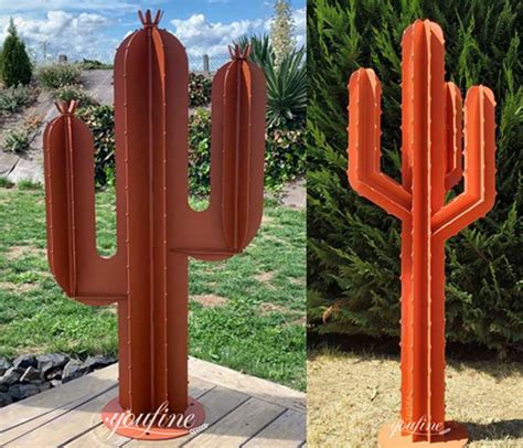Large Metal Cactus Yard Art Sculpture Youfine Art Sculpture