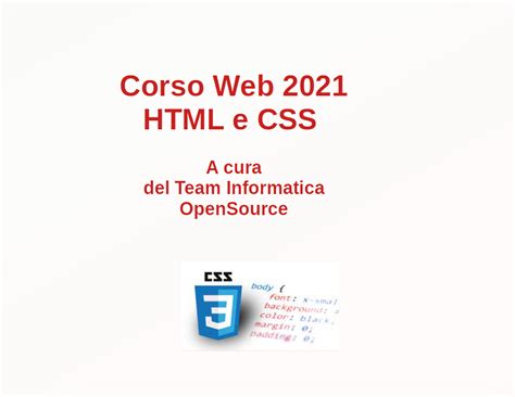 Corso Web Lezione N1 Html 5 E Css 3 Blog Di Informaticaopensource