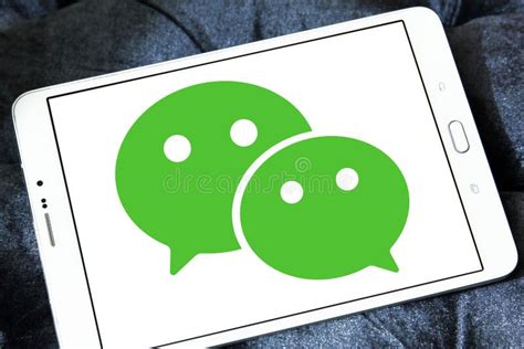wechat mobile application logo editorial photography image of