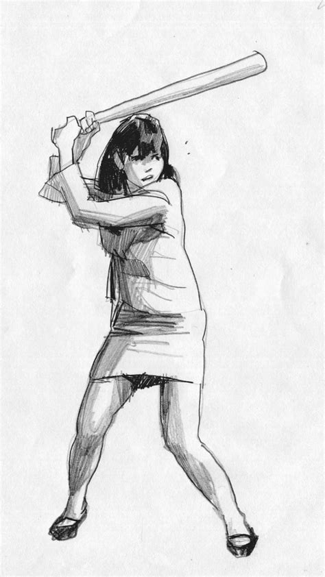 Swing Girl Boceto Arte De Animación  Animado