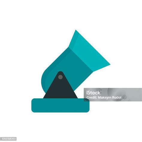 스포트라이트 플랫 조명 아이콘 흰색 배경에 격리 된 벡터 일러스트 레이션 로고에 대한 스톡 벡터 아트 및 기타 이미지 로고