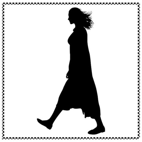Walking Silhouette Woman Vectors And Illustrations For Free Download