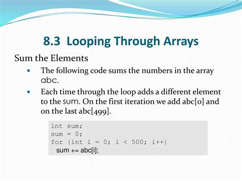 Lesson 8 Introduction To Arrays Ppt Download