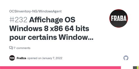 affichage os windows 8 x86 64 bits pour certains windows 10 21h2 sans raisons · issue 232